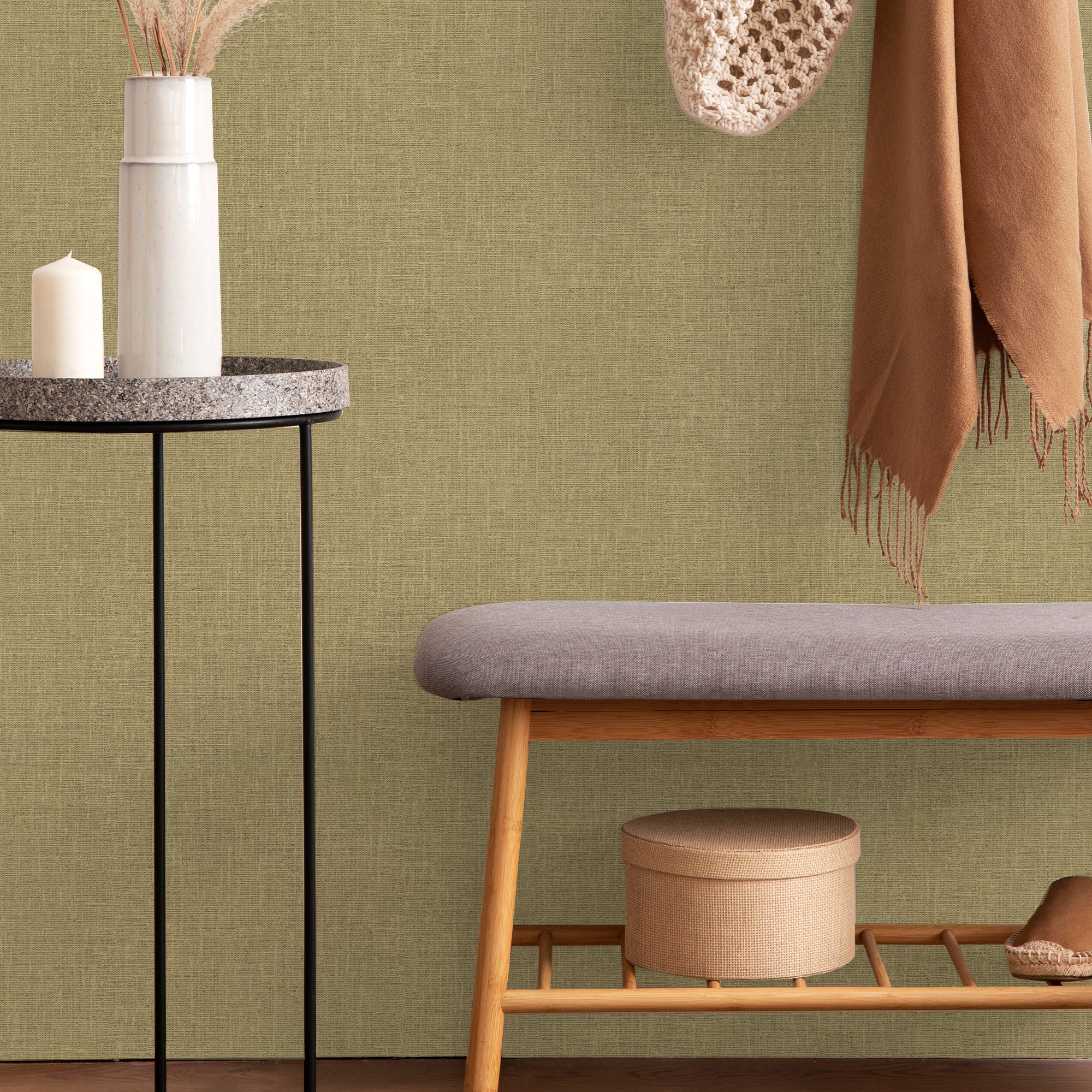 Loom Texture Golden – Wallpaper Inn