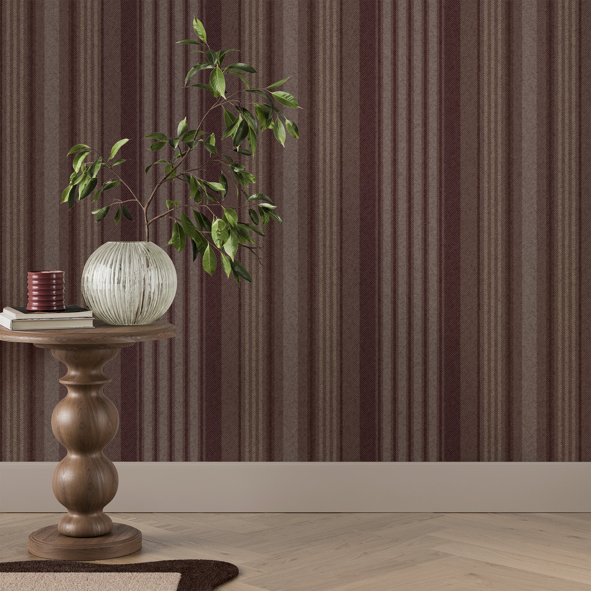 Loom Stripe Thistle – Wallpaper Inn